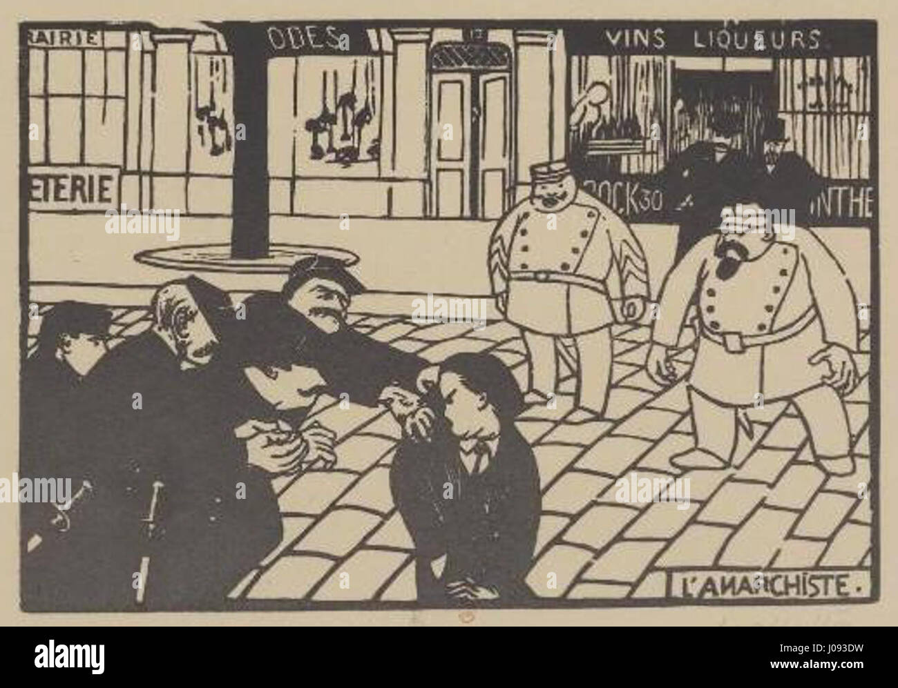 Félix Vallotton's woodcut 'L'Anarchiste' from 1892 is a dramatic ...
