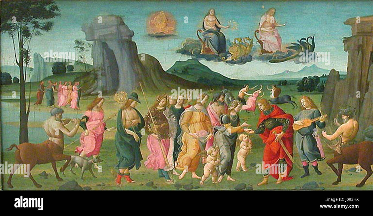 This piece illustrates the legendary wedding of Thetis and Peleus, a ...