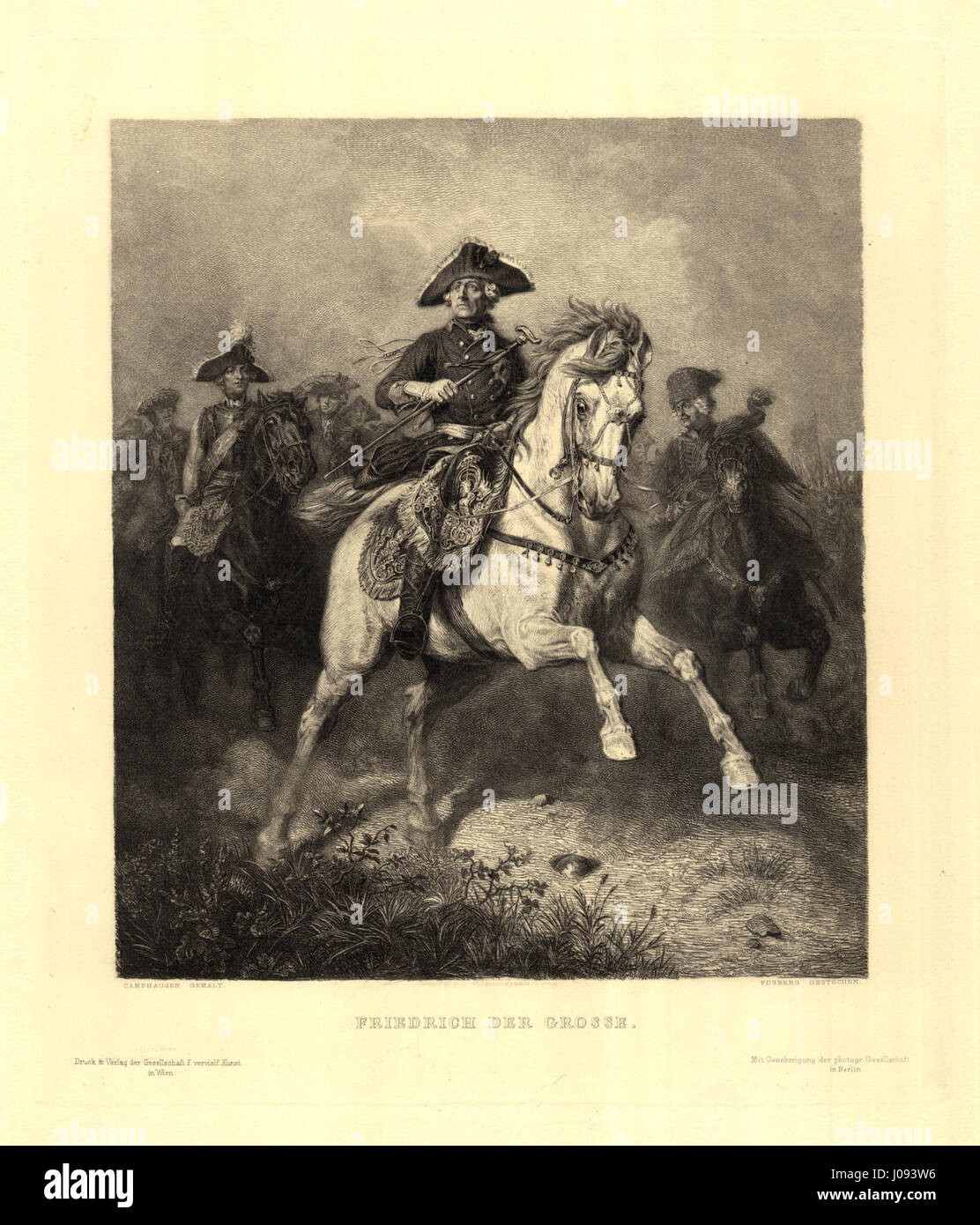 This title refers to an artwork of Frederick the Great, depicted by ...