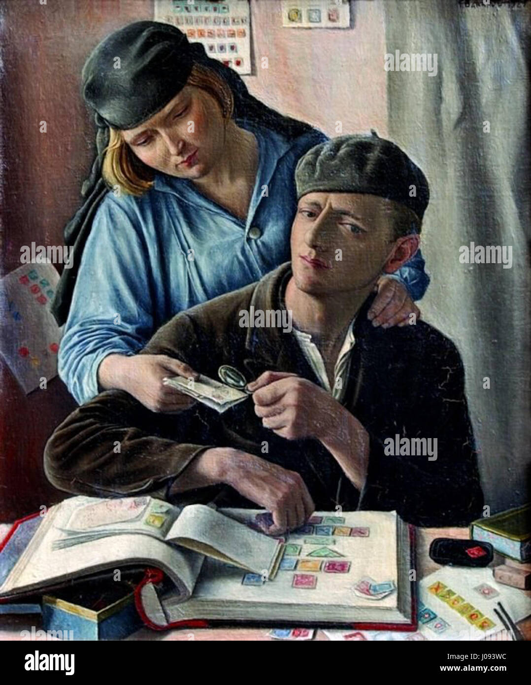 François Barraud's 'Le Philatéliste' portrays a stamp collector ...