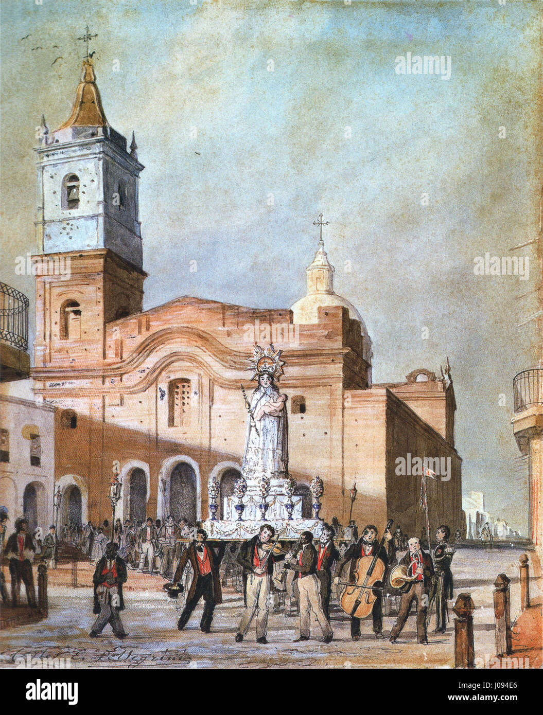 The 'Procesión de Nuestra Señora del Rosario' in the Iglesia de Santo ...