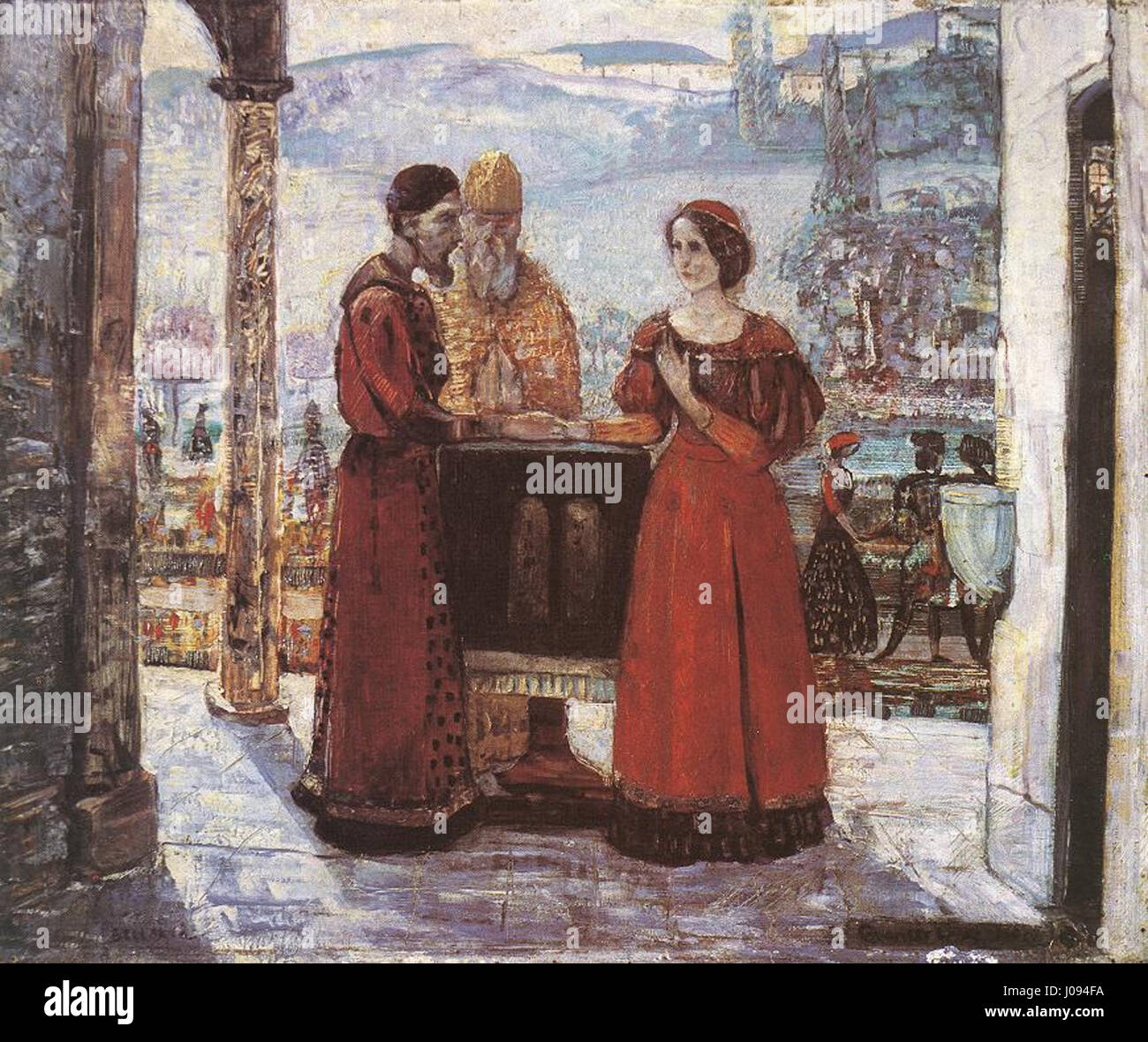 Gulácsy, Lajos - The Betrothal of Mary (1903 Stock Photo - Alamy