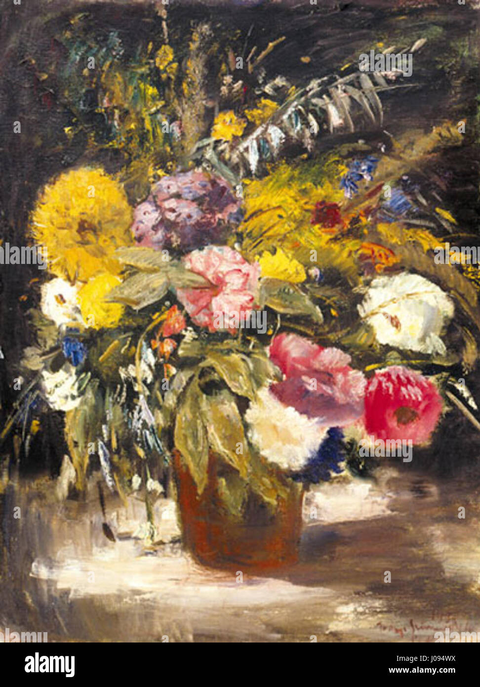 'Big Flower Still-life' is a 1935 oil painting by Hungarian artist Béla ...