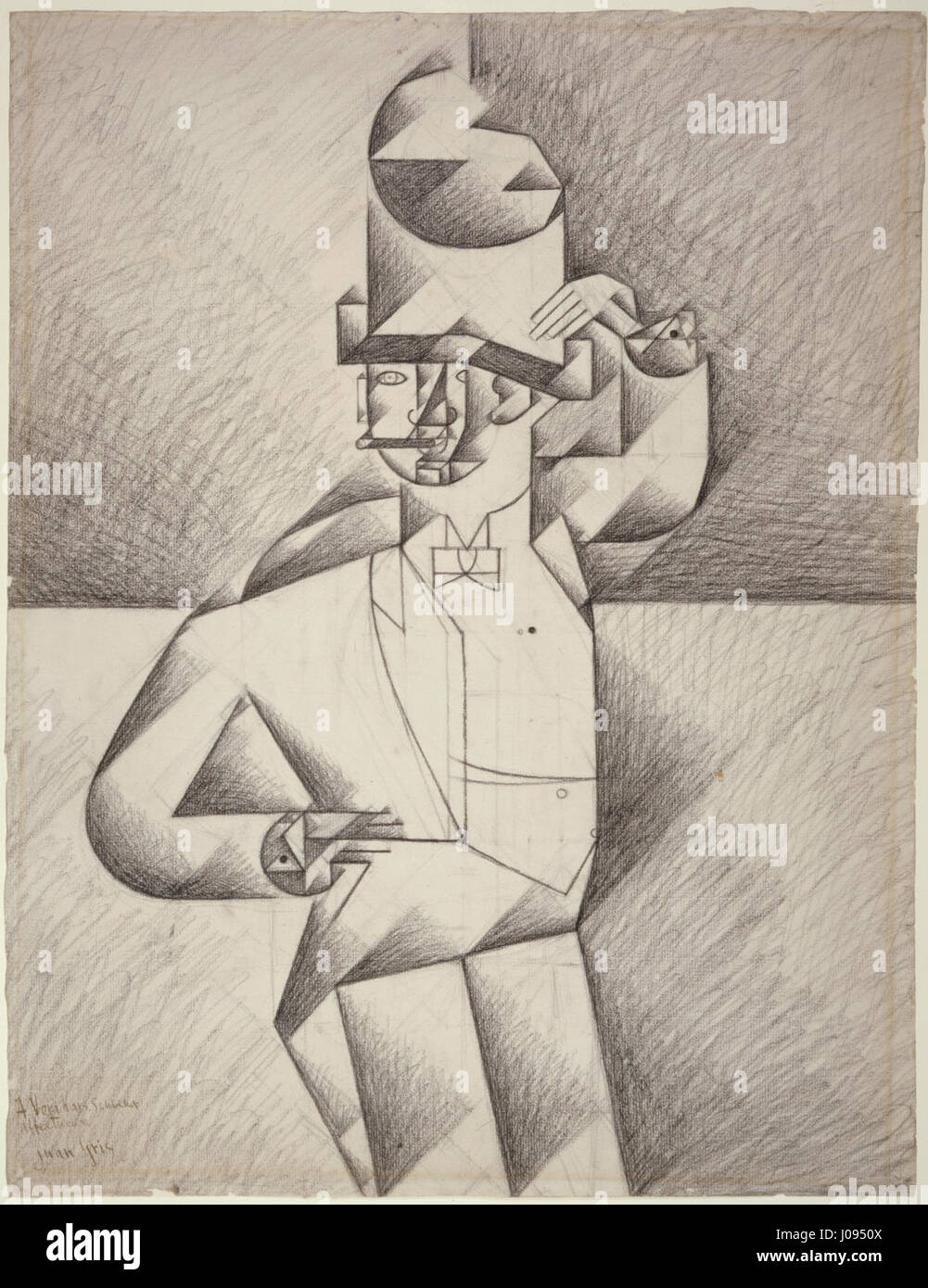 This study by Juan Gris, a key figure in Cubism, explores the ...