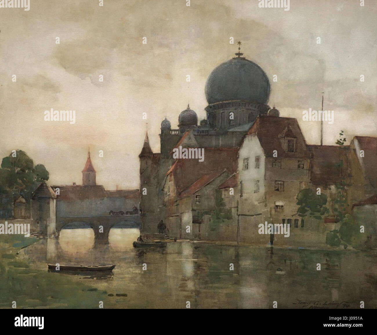 James Garden Laing's ‘Blick auf die Synagoge in Nürnberg’ depicts a ...