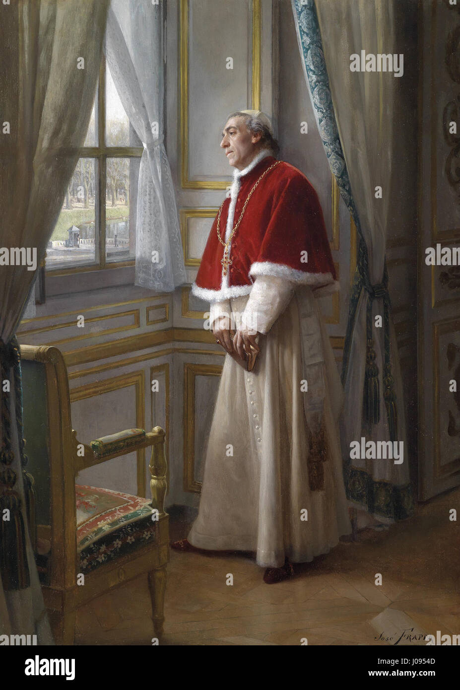 José Frappa's 'Nachdenklicher Kardinal' (Pensive Cardinal) depicts a ...