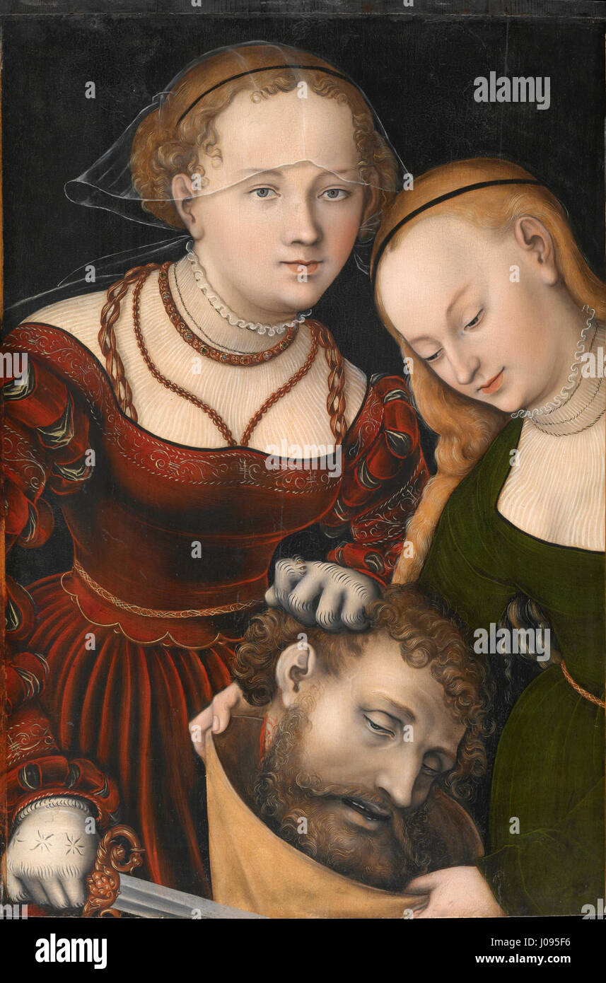 *Judith with the Head of Holofernes* by Lucas Cranach the Elder depicts the Biblical heroine ...