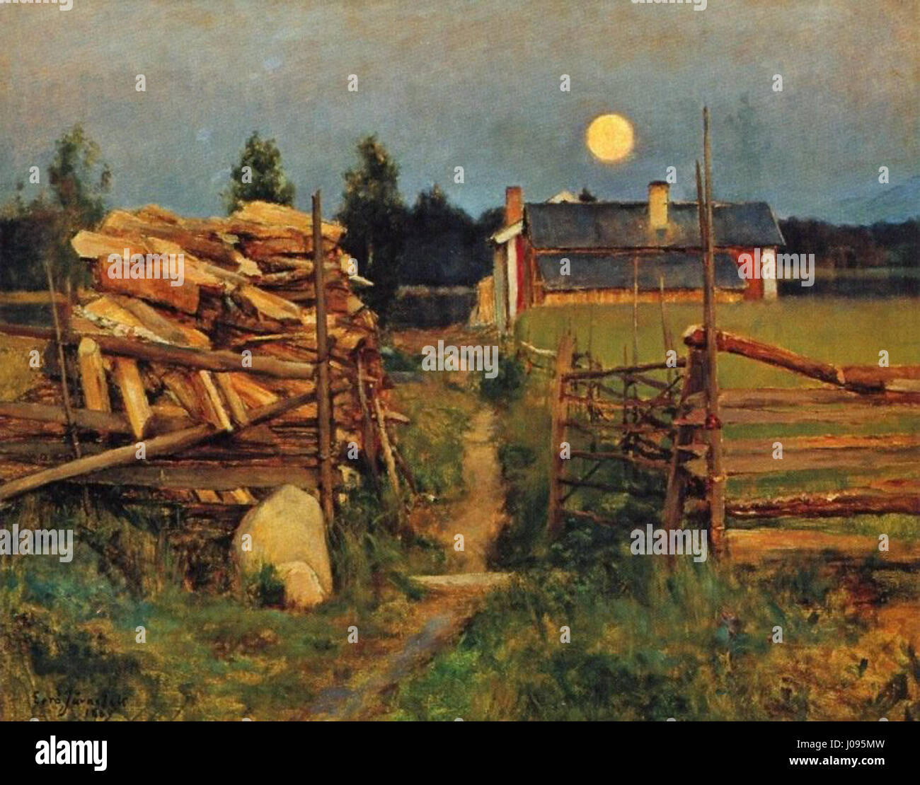 Jörnefelt’s *Kesäyön Kuu* (Summer Night Moon) is a Finnish landscape ...