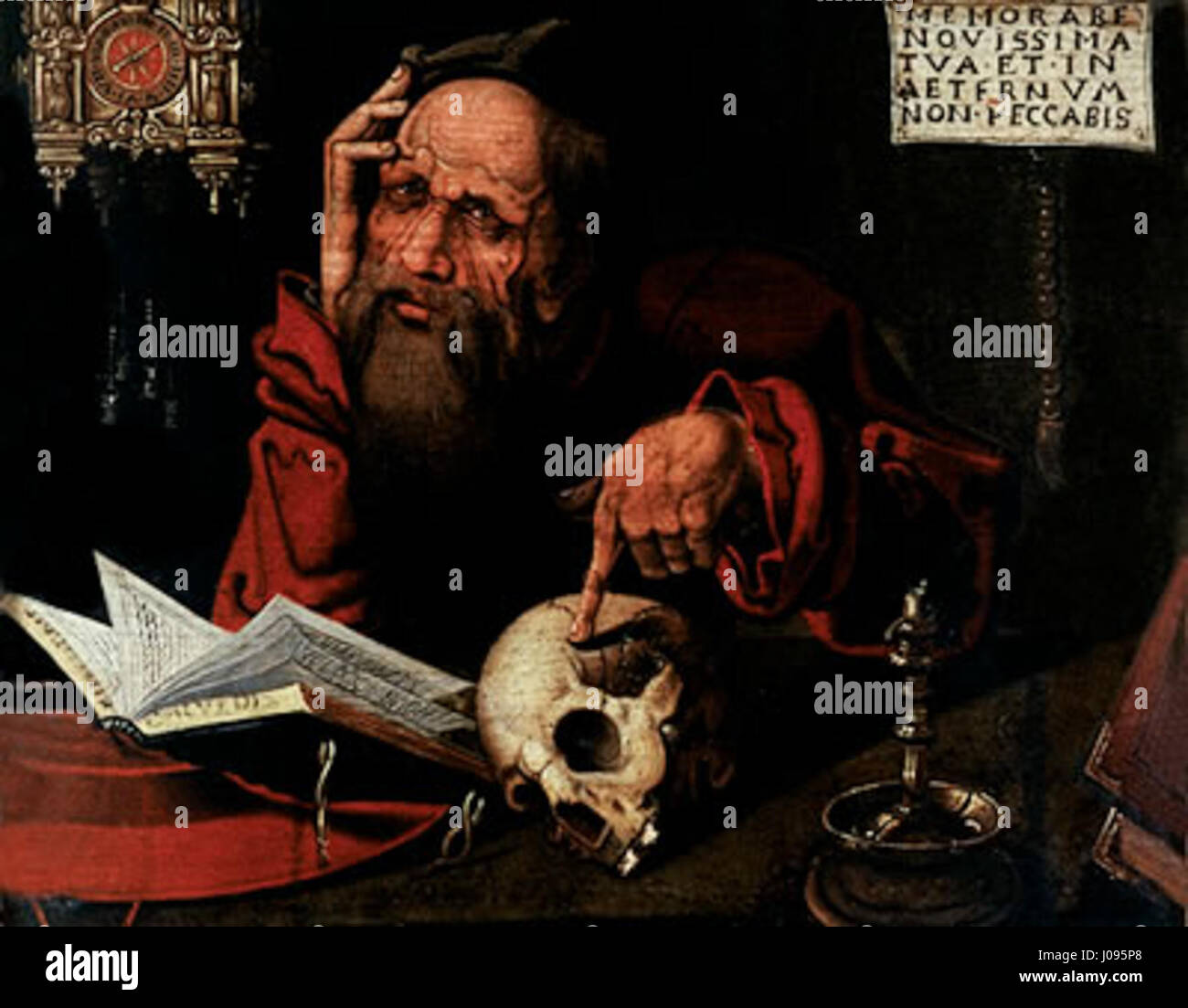 'Sæo Jerónimo' by Marinus van Reymerswale depicts Saint Jerome in his ...