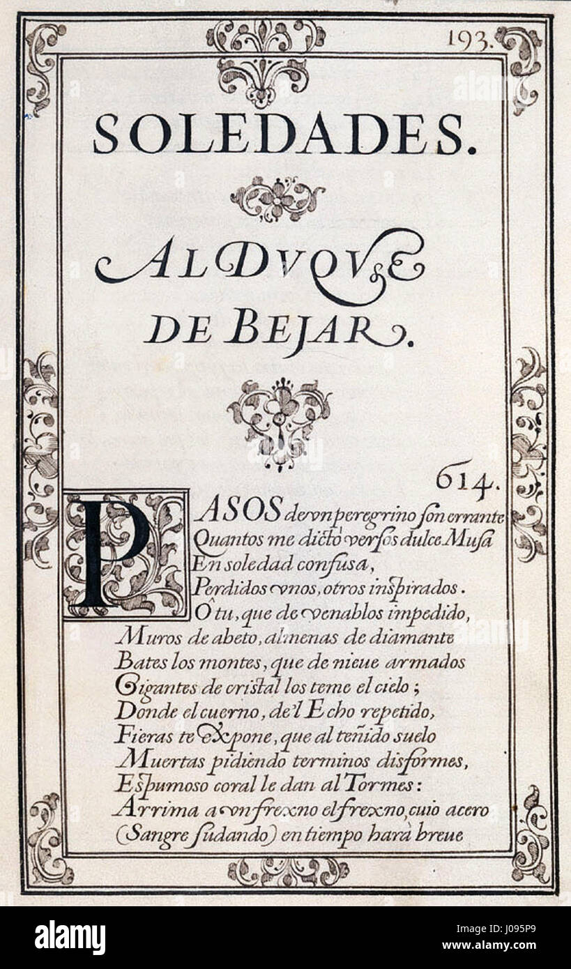 'Las Soledades' is a significant poem by the Spanish Baroque poet Luis ...