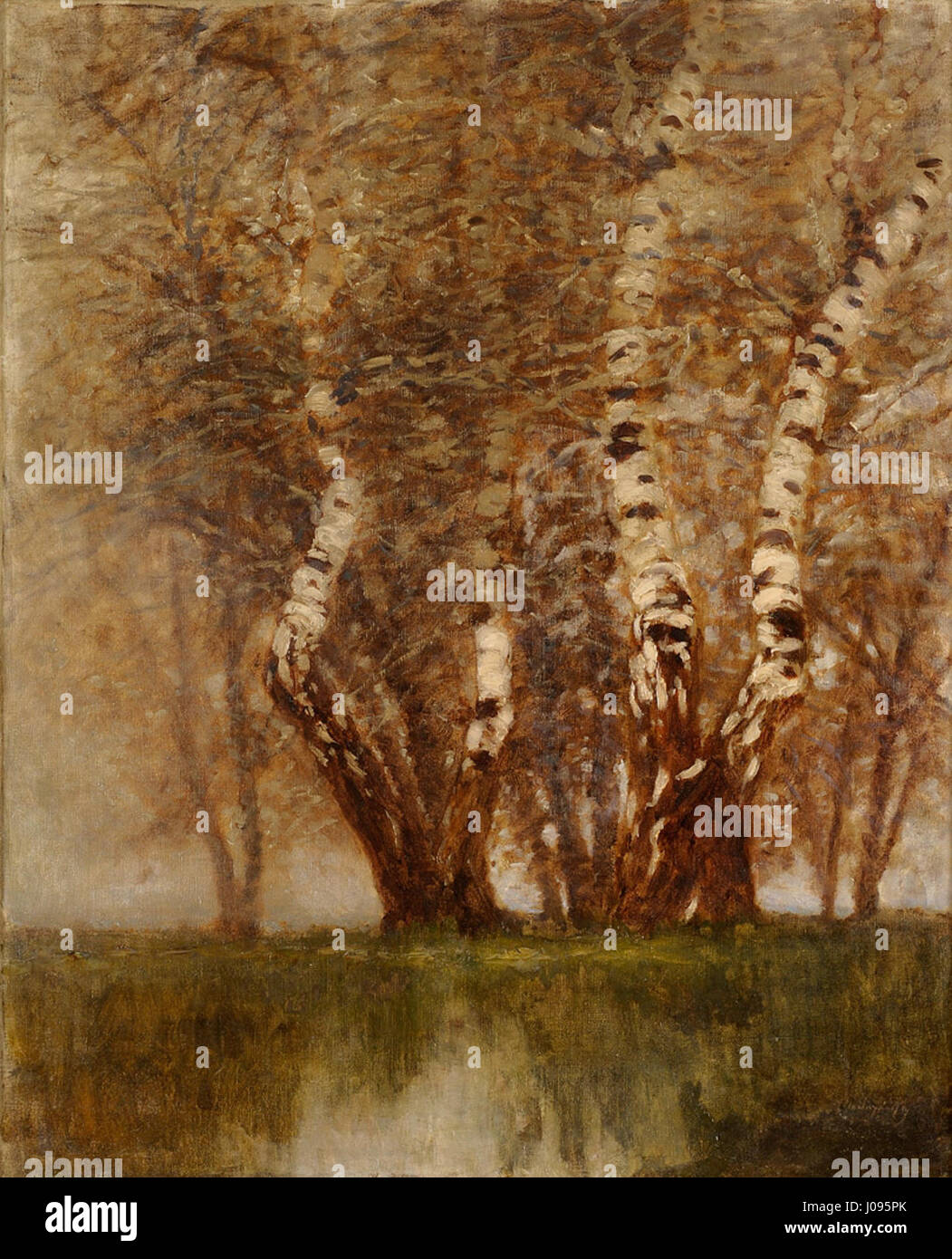 László Mednyánszky's 'Birken' features a birch tree, reflecting the ...