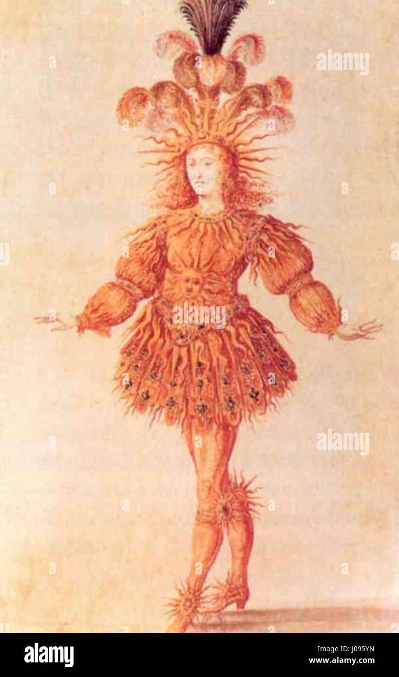 Louis XIV habillé en soleil, or 'Louis XIV dressed as the Sun,' is a ...