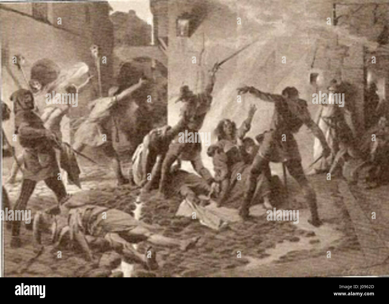 This 1391 painting depicts the brutal massacre of Jews in Barcelona ...