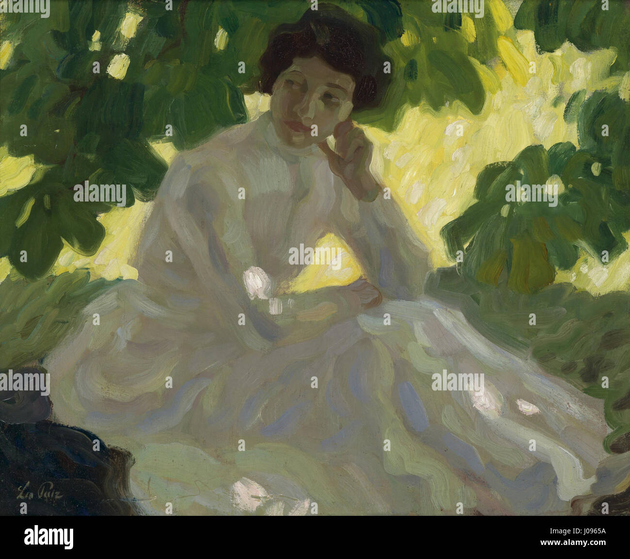 'Heiger Tag' (Bright Day) by Leo Putz, created in 1903, captures a ...