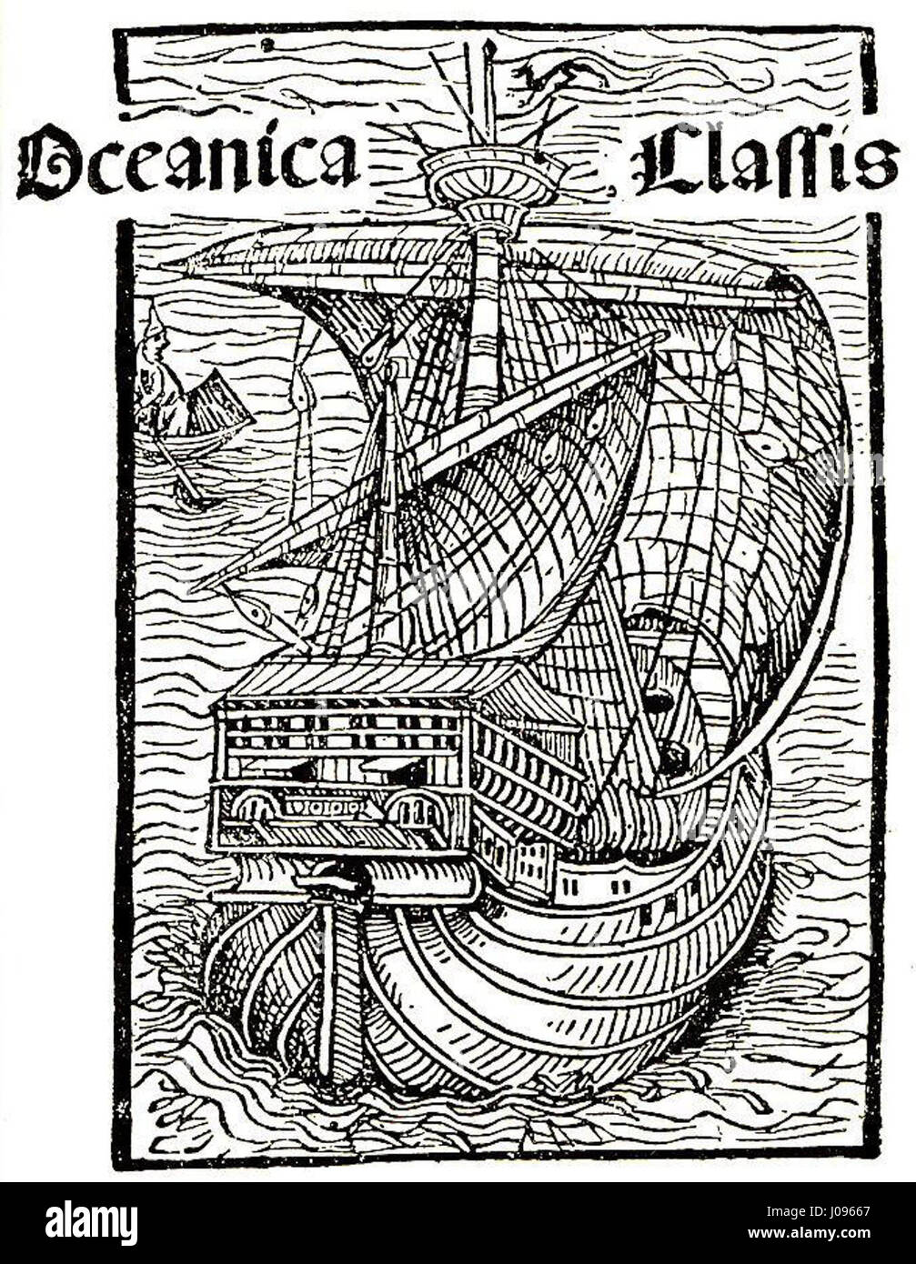 A depiction of the ship Santa Maria used by Christopher Columbus, as ...