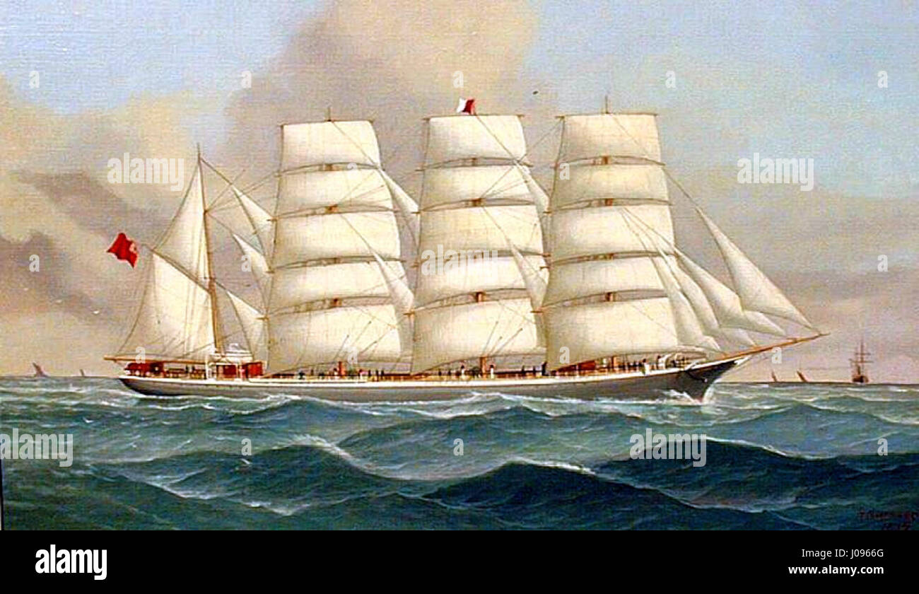This portrait by John Henry Mohrmann depicts the British barque ...