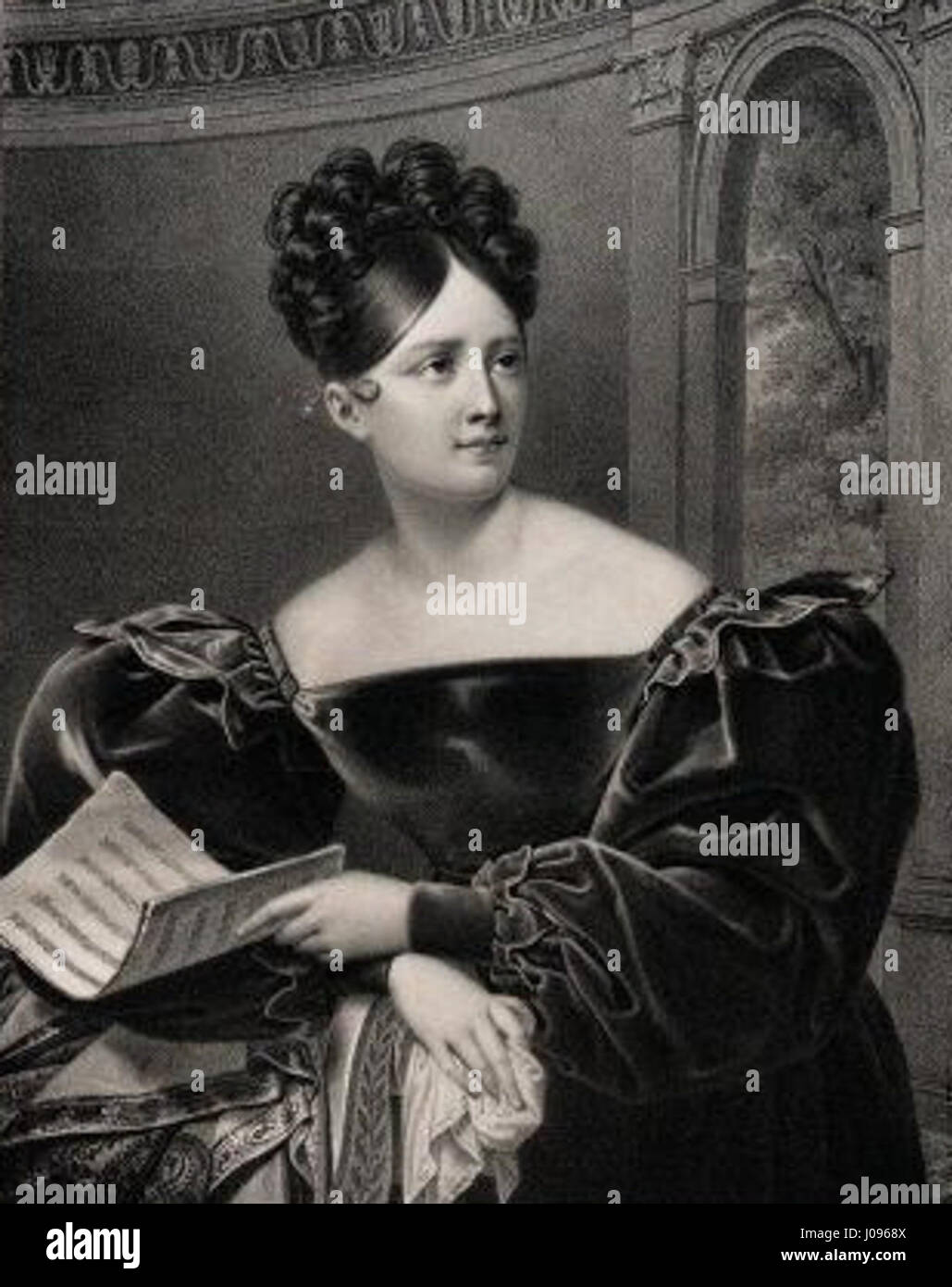 'Maria Malibran' is a portrait by Léon Noël depicting the famous 19th ...