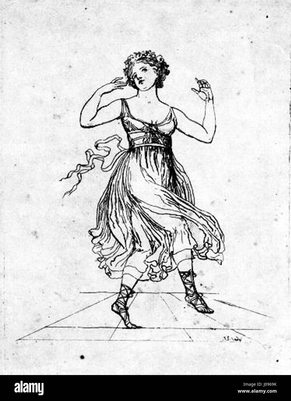 Schadow's 'Tänzerin' (Dancer) portrays a graceful and expressive figure ...