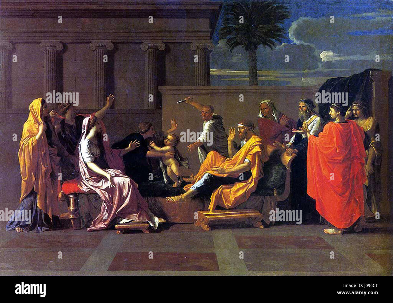 This painting, 'Moses as a child trampling on Pharaoh's crown' by ...