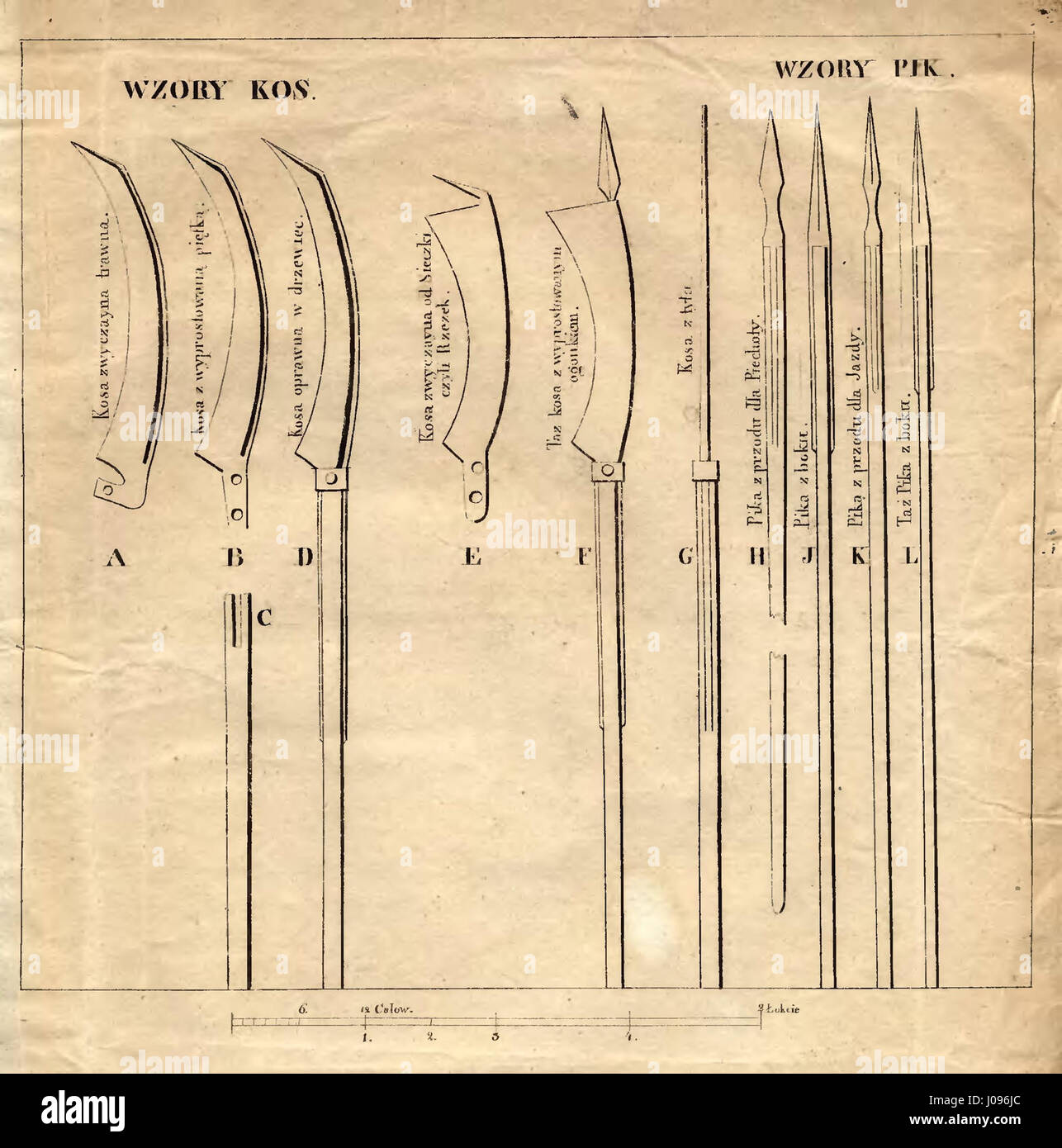 This study illustrates the design and arrangement of a scythe and pike ...