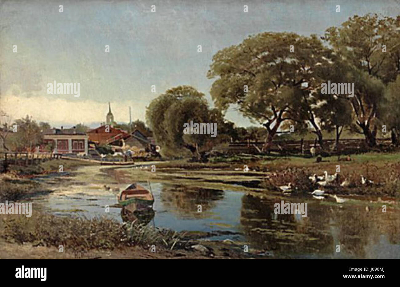 ‘Cityscape’ by Nikolay Makovsky is a painting that depicts a dynamic ...