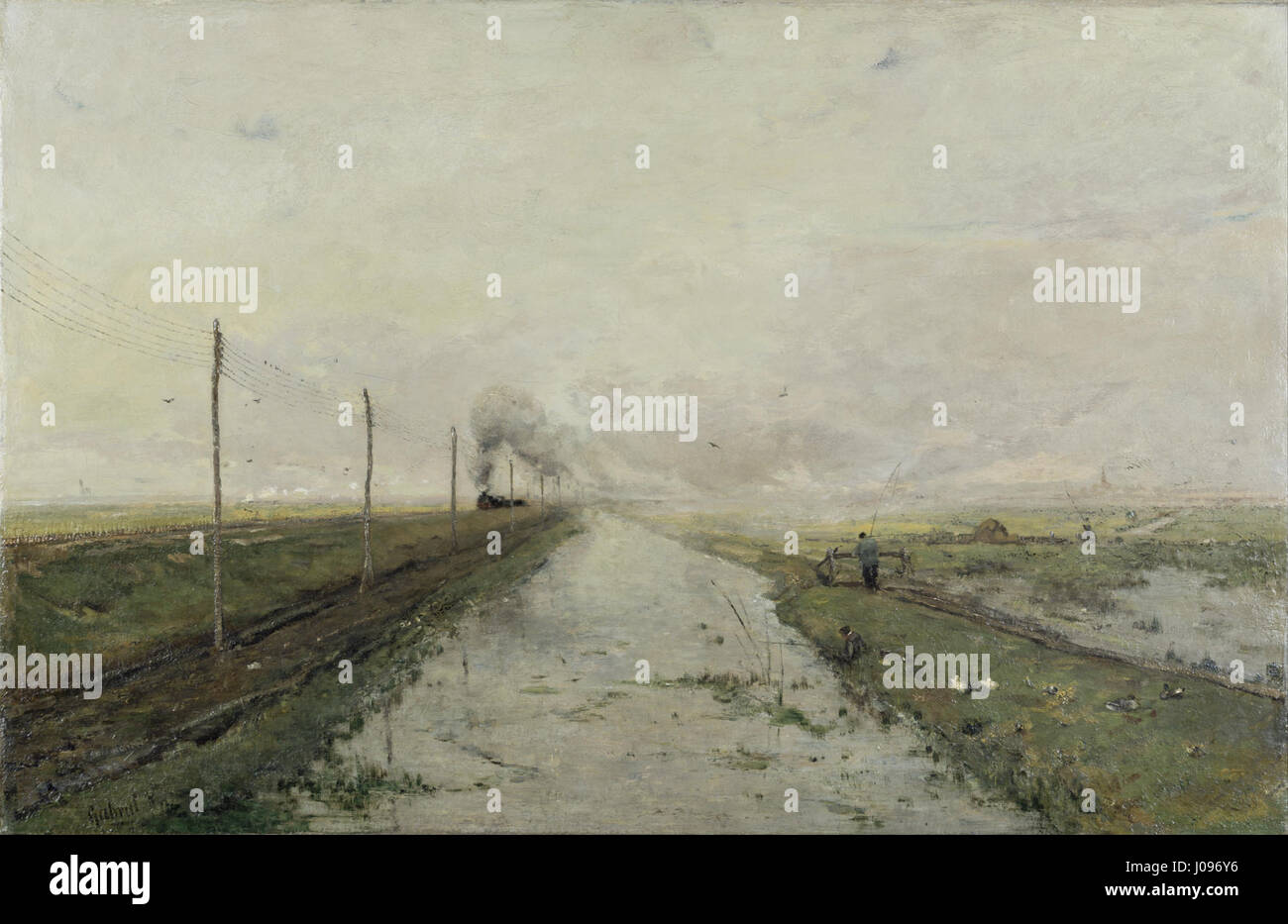 Paul Gabriel’s 'Landscape with a train' captures a rural scene with a ...