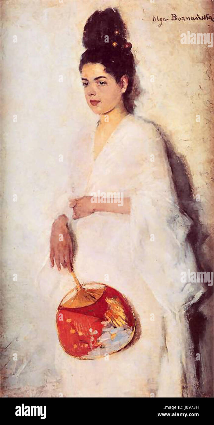 Olga Boznanska’s 1889 portrait 'Japonka' (The Japanese Woman) features ...