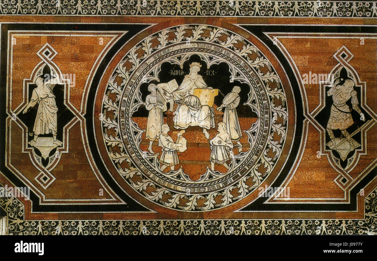 The 'Pavimento di Siena' artwork, attributed to Domenico di Niccolò dei ...