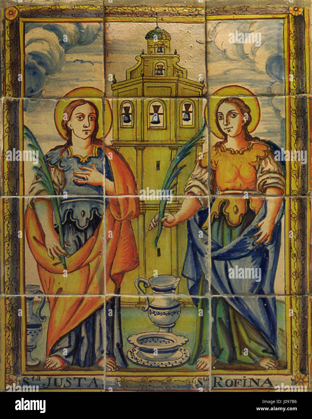 A panel depicting Saints Justa and Rufina, housed in the National ...