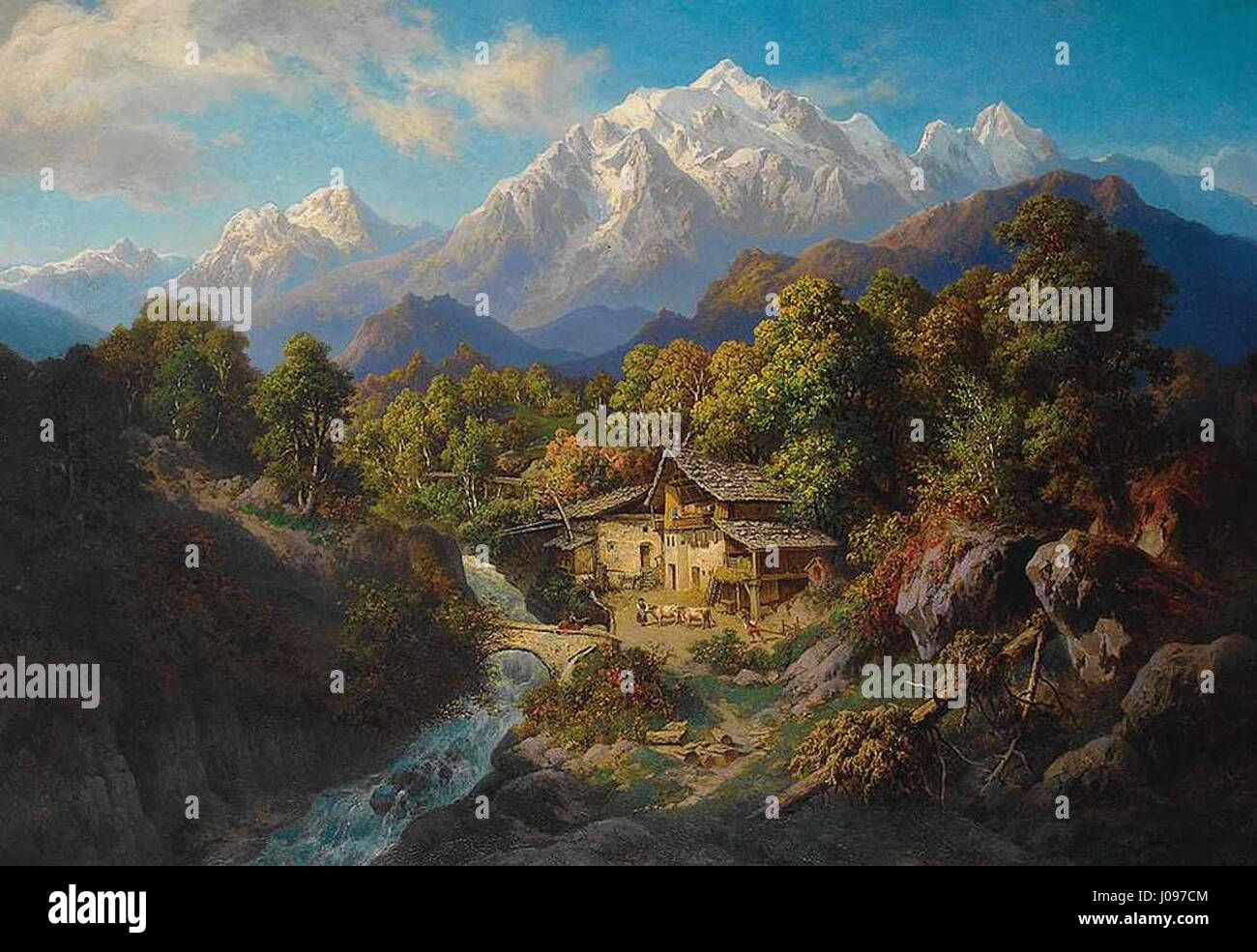 Paul Linke Landschaft aus Südtirol mit Blick auf die Marmolata Stock ...