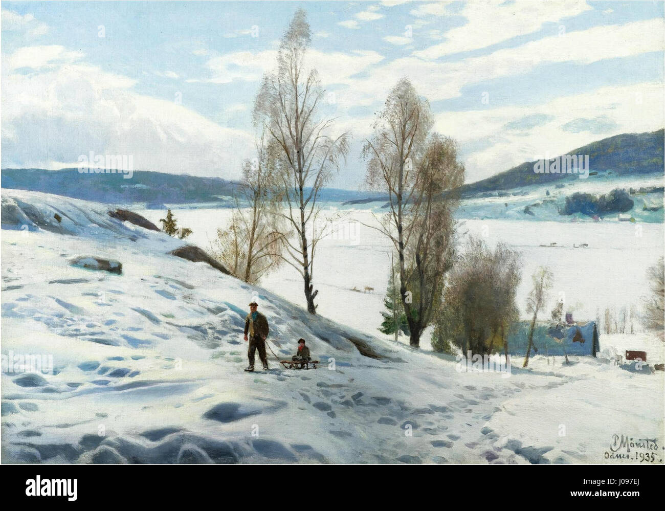 'Vinterdag ved Odnes, Norge' by Peder Mønsted captures a winter day in ...