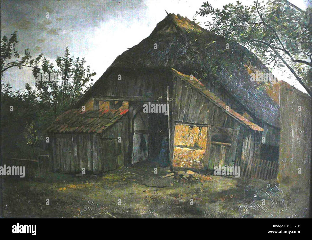 Paul Müller-Kaempff's painting 'Niedersächsisches Hallenhaus bei ...