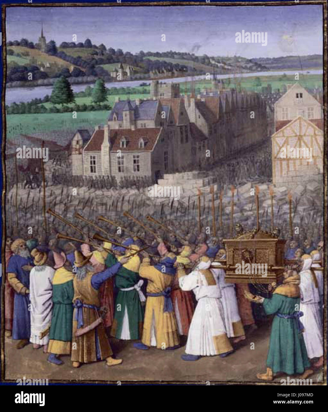 'Prise de Jéricho' depicts the biblical siege of Jericho. This painting ...