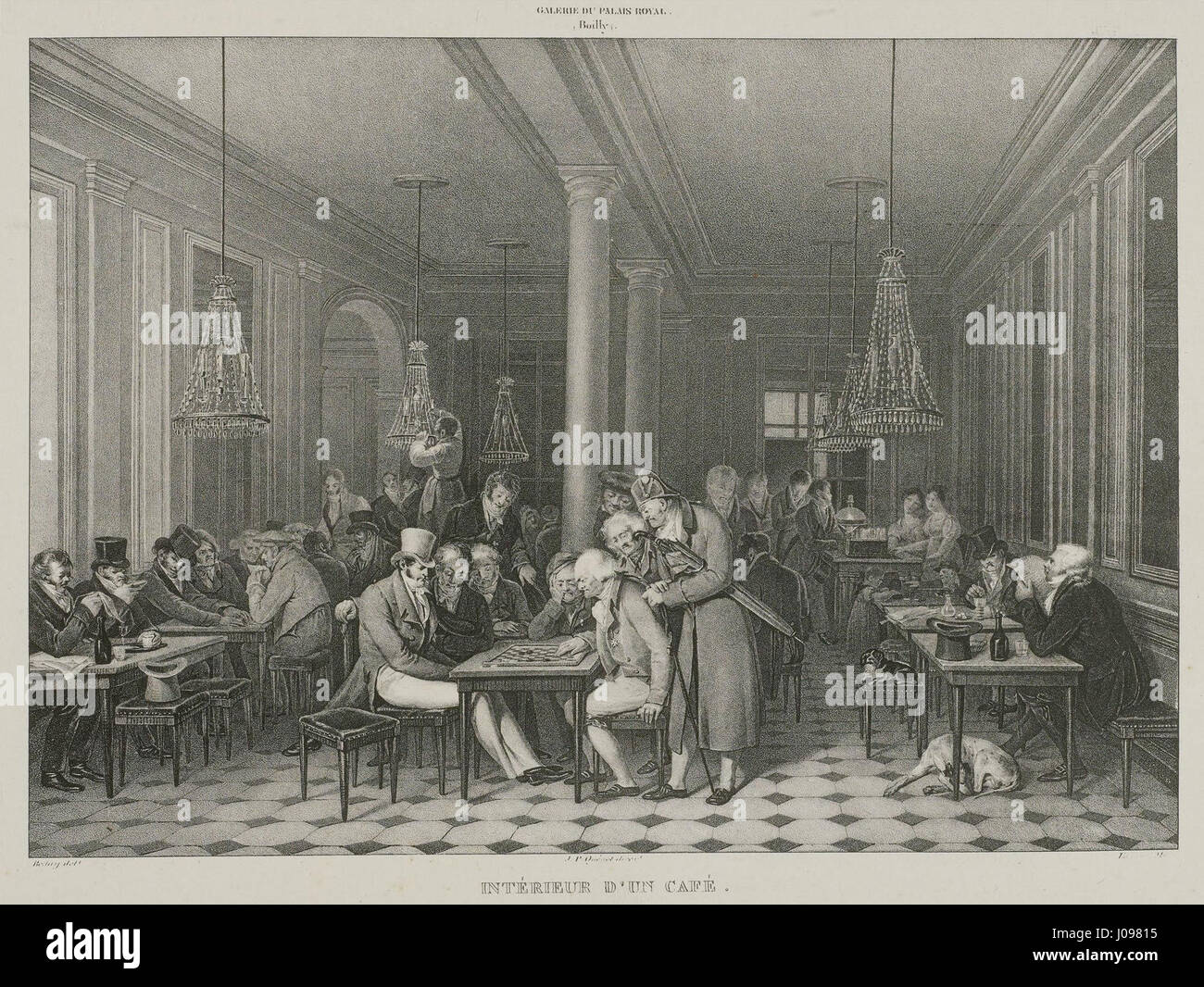 The interior of the Palais Royal café is depicted in this work ...