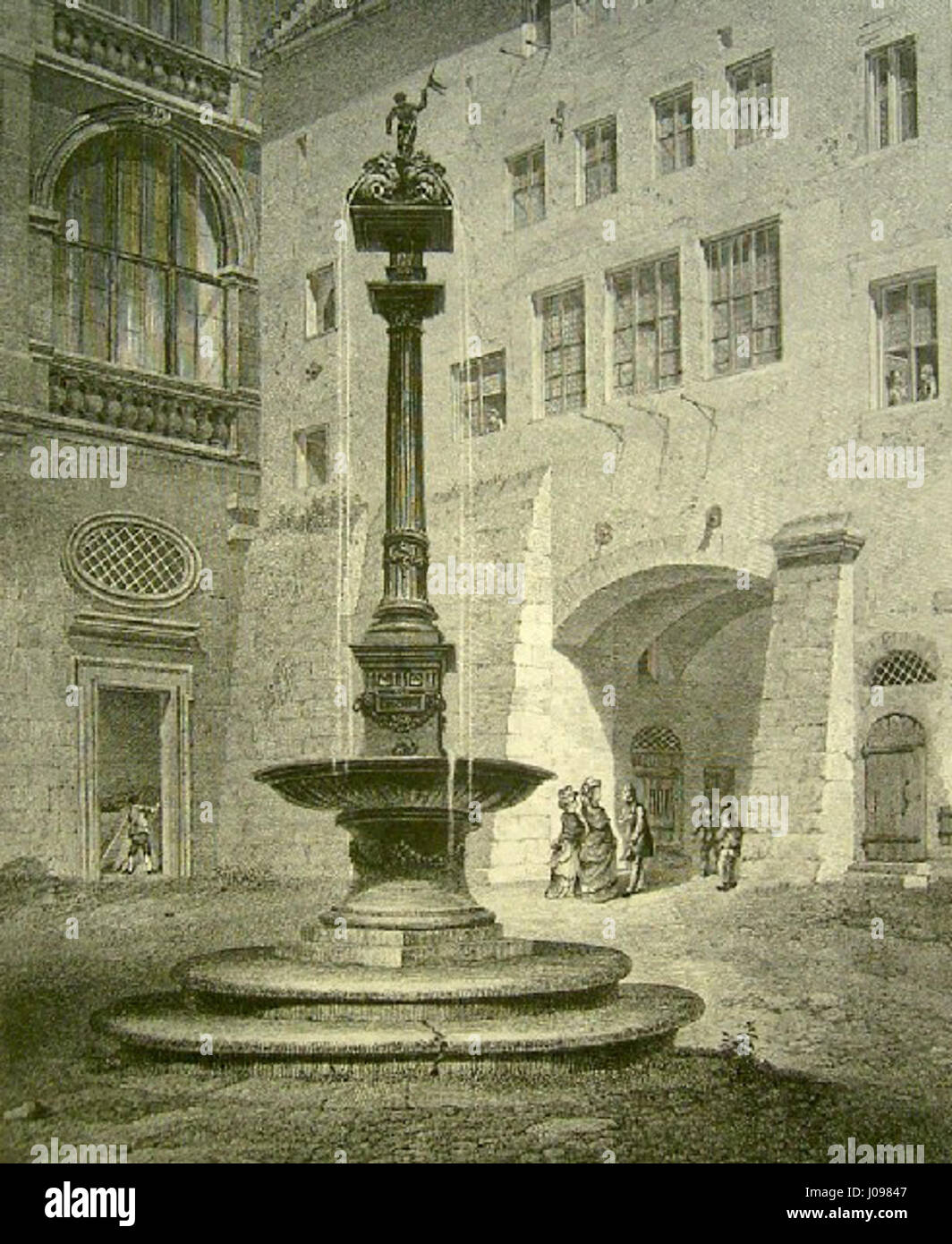 'Der Brunnen im Rathaus' (The Fountain in the Town Hall) of Nürnberg ...