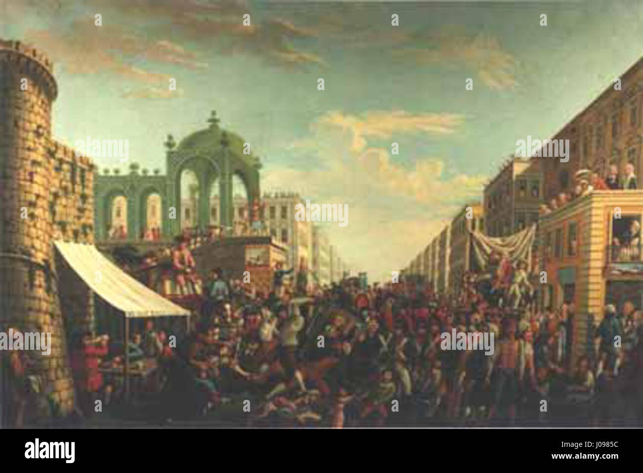 *Römischer Karneval* from around 1820 portrays a festive scene during ...