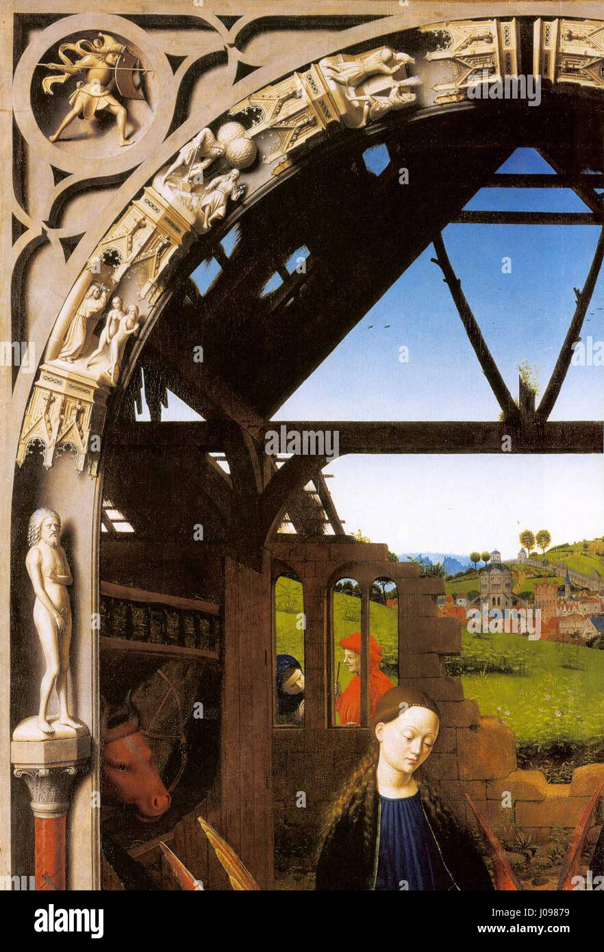 This artwork by Petrus Christus, titled 'Nativit…,' is an example of ...