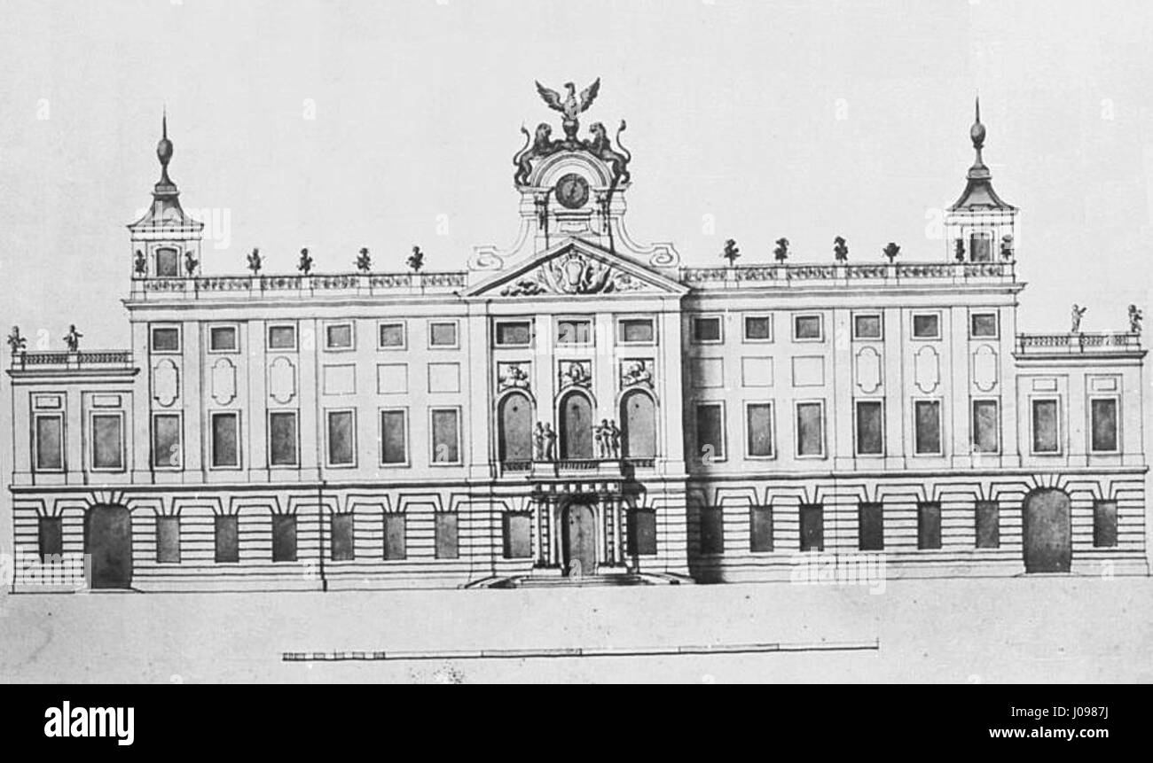The main facade of the Sulkowski Palace, a significant architectural ...