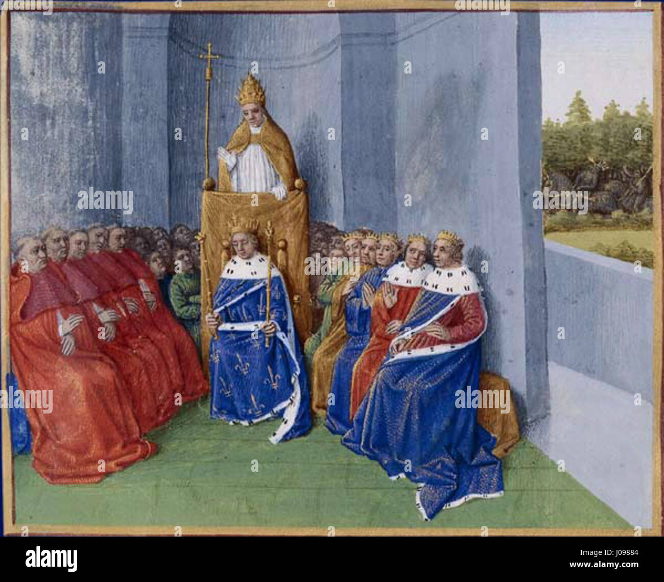 Pope Urban II delivers a sermon at the Council of Clermont in 1095 ...