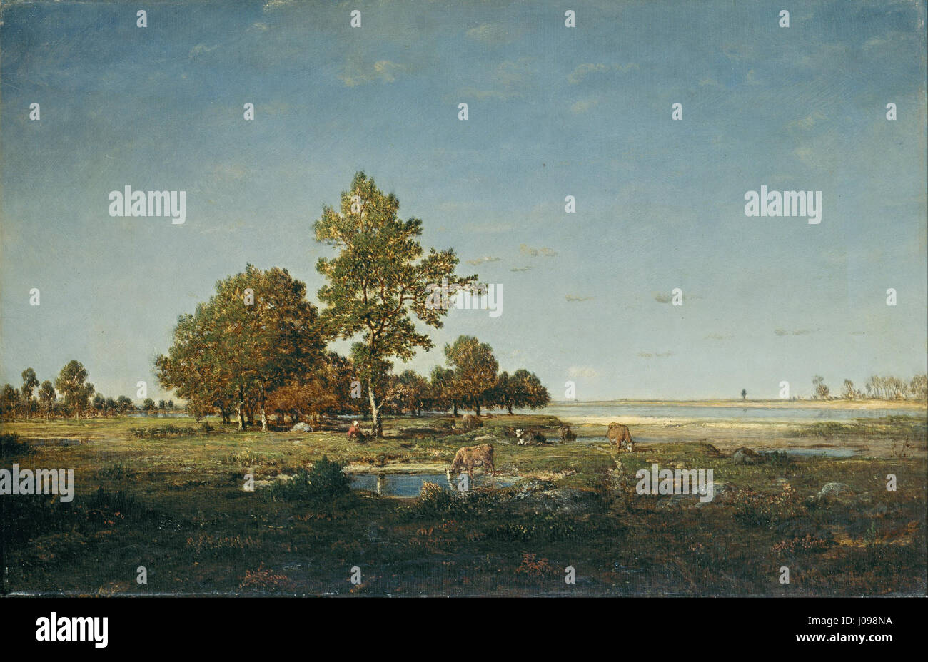 'Landscape with a Clump of Trees' by Théodore Rousseau is a mid-19th ...