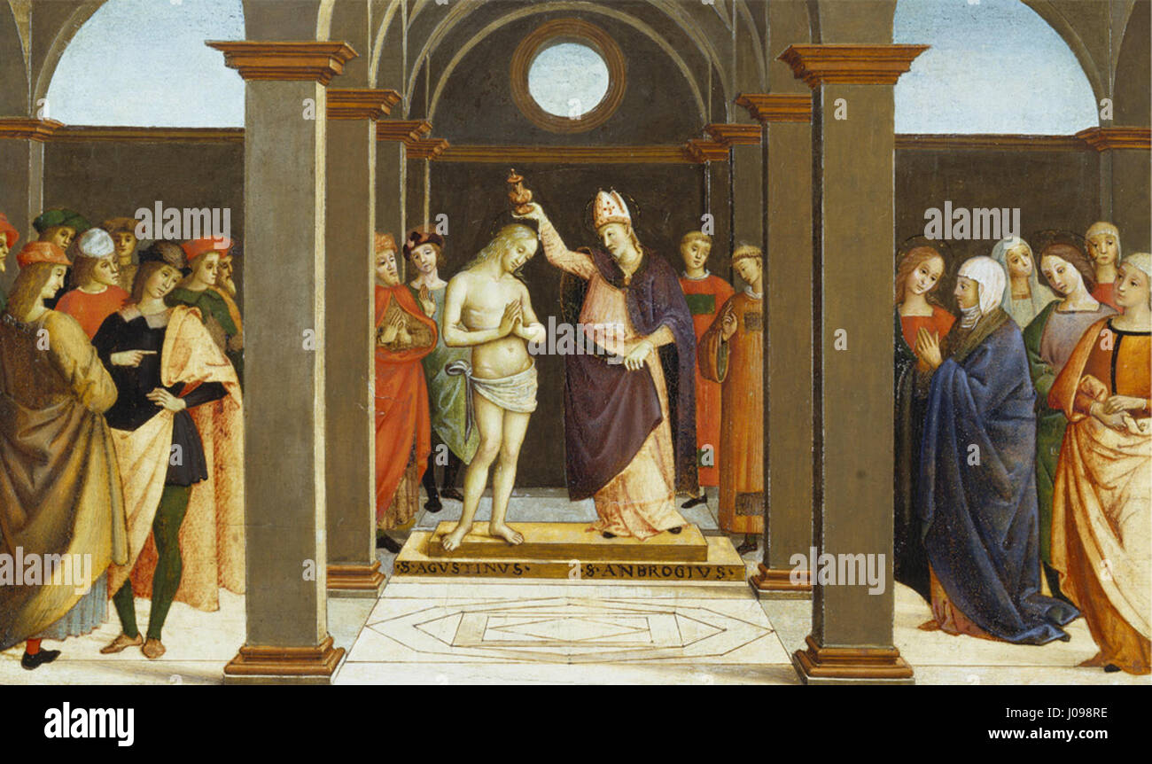 Städel Umbrischer Meister Legende Augustinus 02 Stock Photo - Alamy