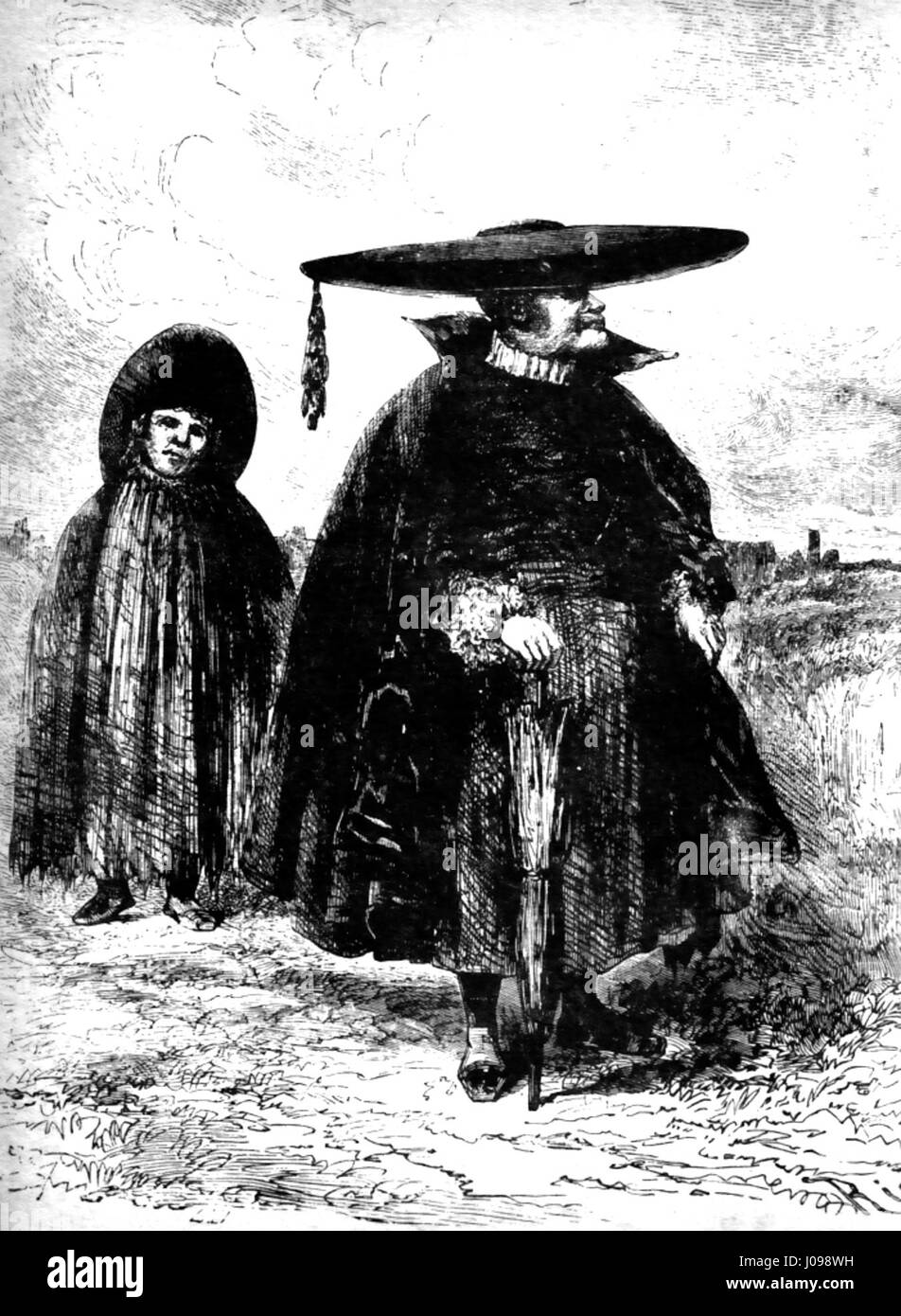 This 19th-century painting depicts a Peruvian priest and sacristan ...