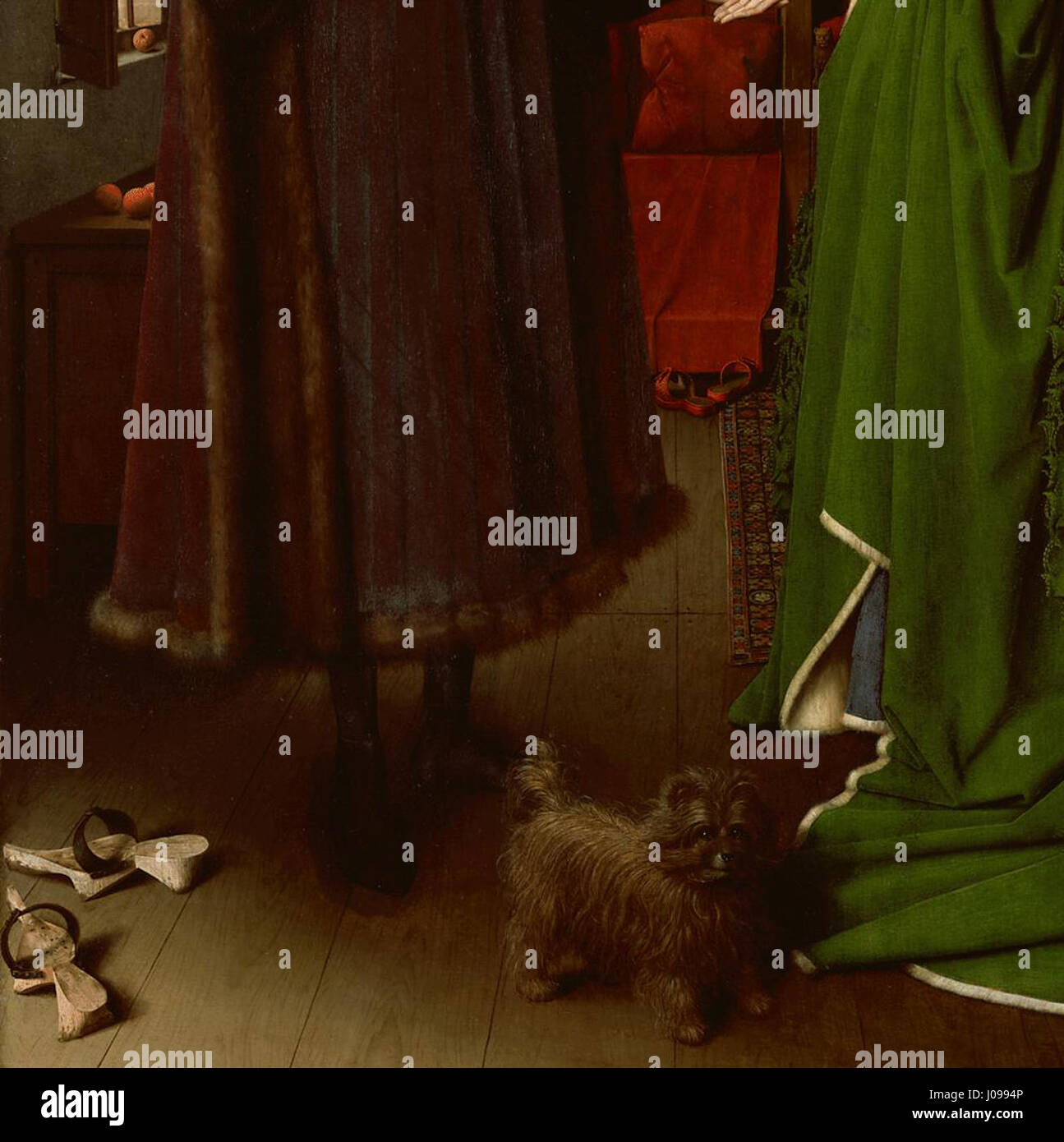 This detail from Jan van Eyck's 'The Arnolfini Portrait' reveals the ...