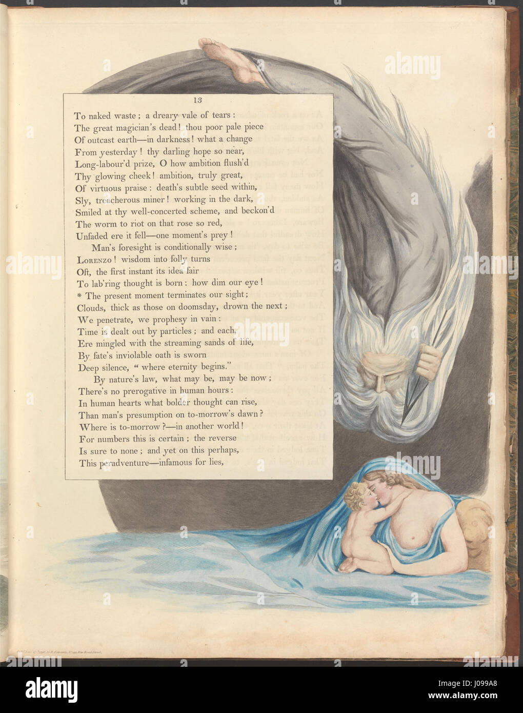 This page from William Blake's 1797 illustrated edition of Young's ...