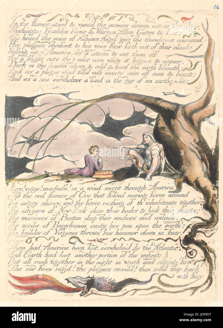 William Blake's 'America. A Prophecy' is a prophetic book illustrated ...