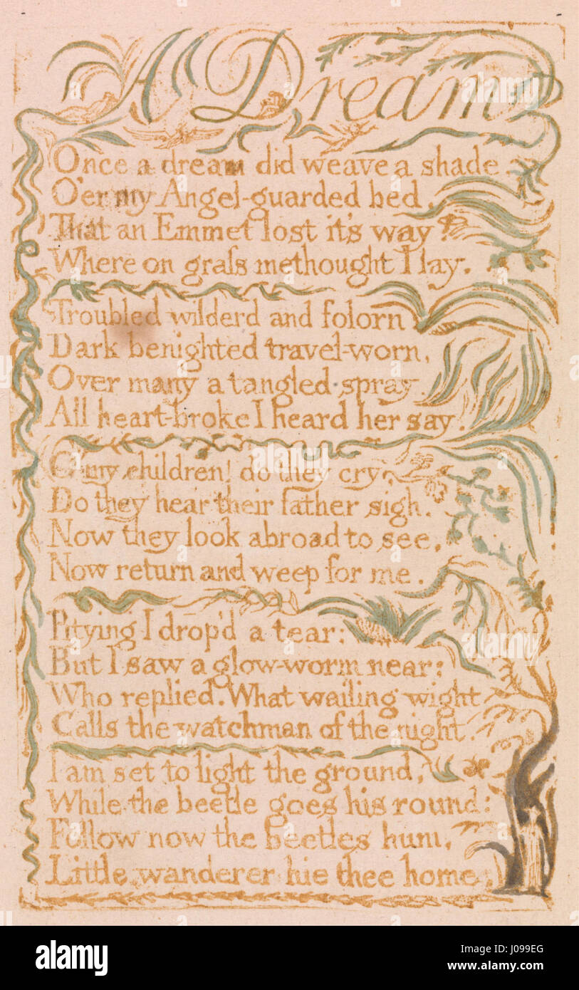 This engraving by William Blake, from his 'Songs of Innocence' series ...