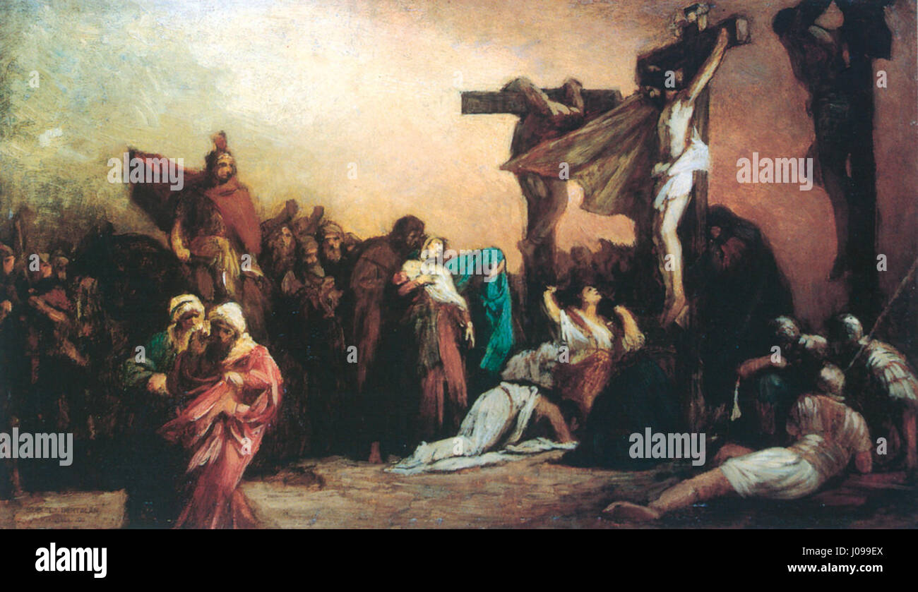 ‘Székely Golgotha’ depicts a religious scene featuring Christ’s crucifixion, a theme commonly ...