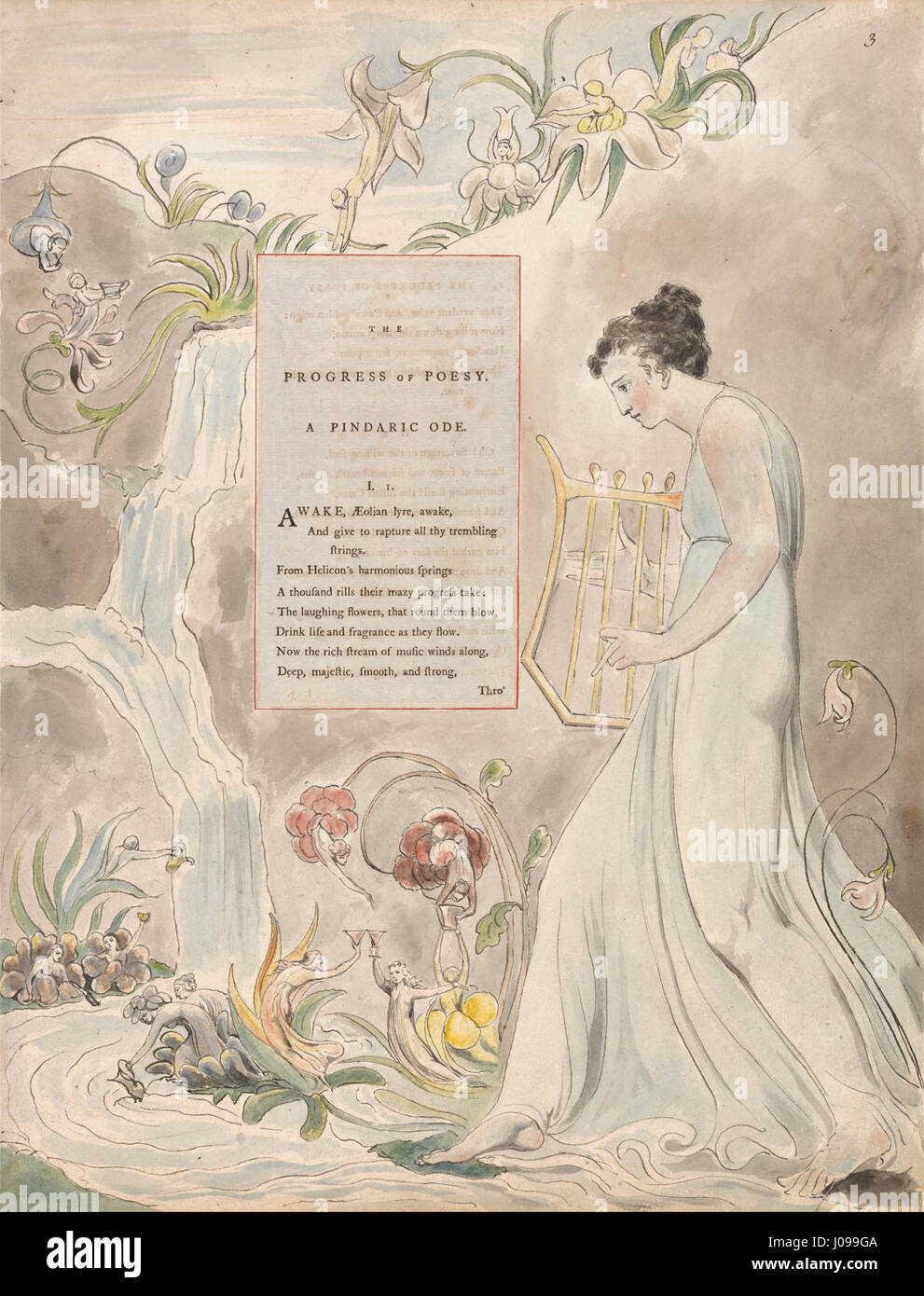 William Blake's illustration for 'The Poems of Thomas Gray, Design 43 ...