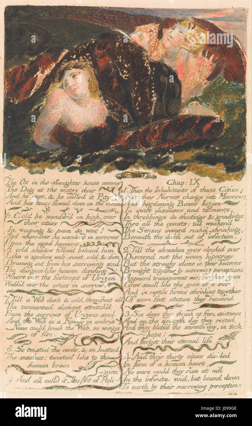 William Blake - The First Book of Urizen, Plate 23- The Ox in the ...