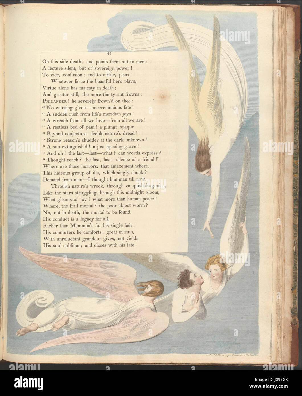 William Blake’s illustration for Young’s 'Night Thoughts' depicts a ...